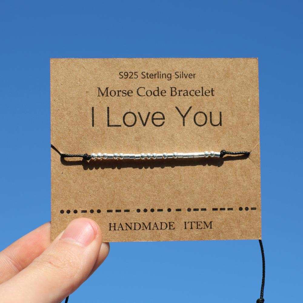 I Love You Morse Code Bracelet